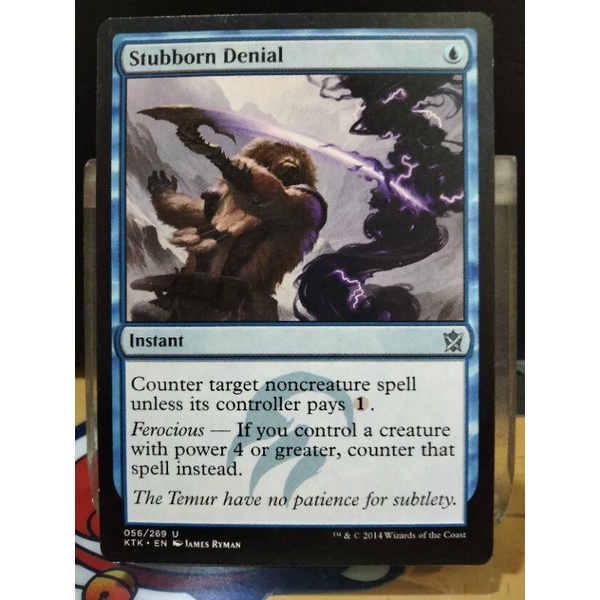 Magic: The Gathering(MTG) Card Stubborn Denial Khans Of Tarkir | Shopee ...