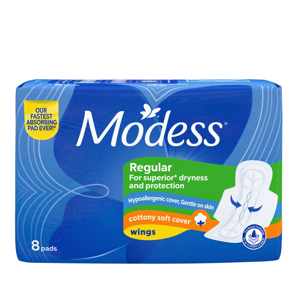 Modess Cottony Soft Maxi W/ Wings Sanitary Napkins 8S | Shopee Philippines