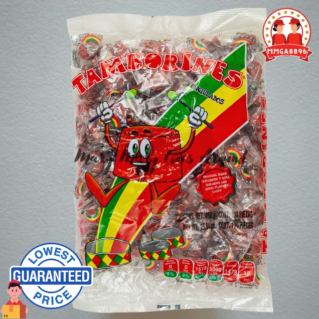 TAMBORINES SWEET TAMARIND 1 Bag 100pcs Dulces Enchilados Mexican Candy ...