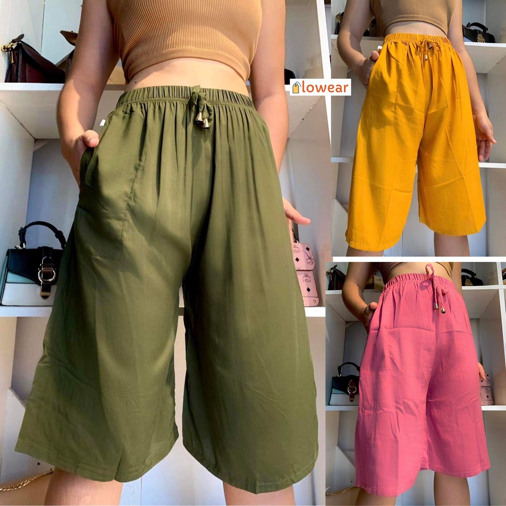 Women's Tokong Square Pants Wide Leg Challis | Shopee Philippines