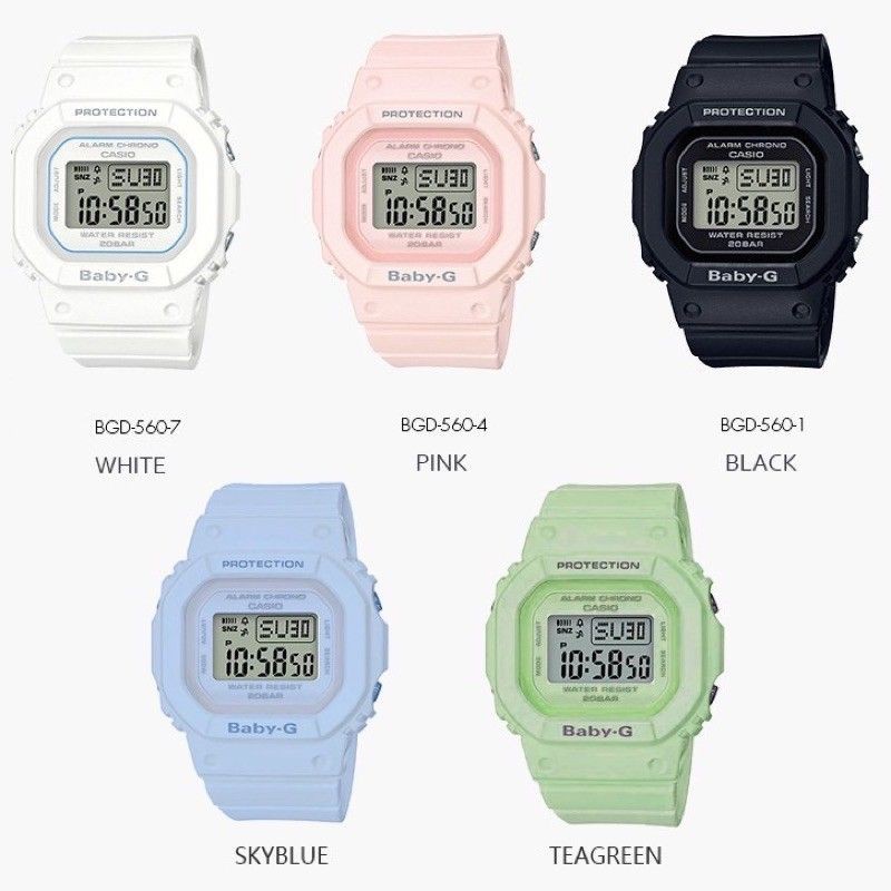 Happy & CASIO waterproof watch BGD560 suqare digital | Shopee Philippines