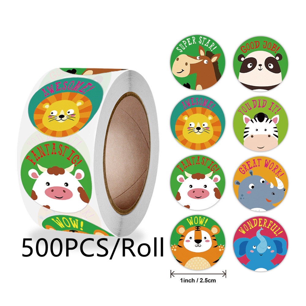 1Inch 500PCS/Roll Reward Stickers for Teachers Fun Motivational and ...