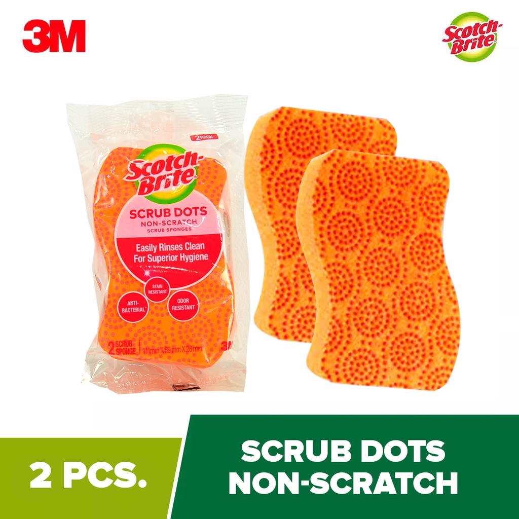 3M Scotch Brite Non Scratch Scrub Dot 2pcs | Shopee Philippines
