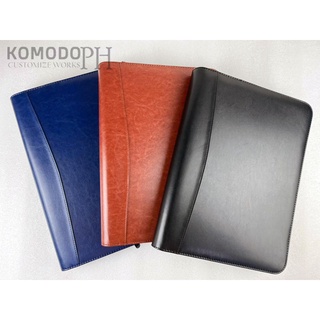 [Personalized] Leather Portfolio Bag | Long size. Free engrave name ...