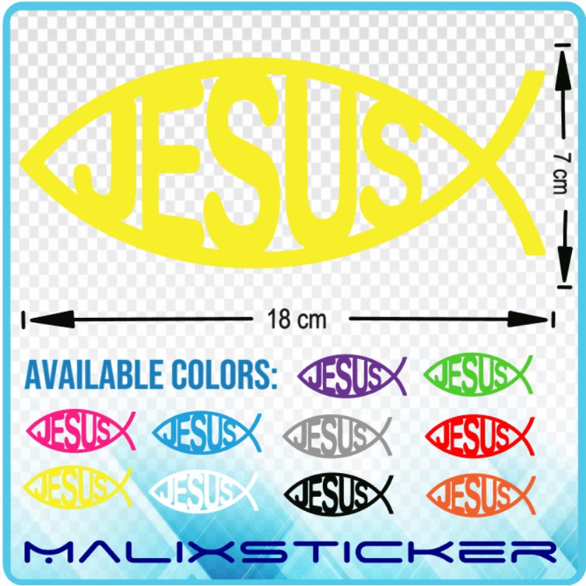 JESUS FISH STICKER DECALS | Shopee Philippines