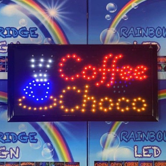 CUPS Coffee Choco - RAINBOW BRIDGE LED SIGNAGE (New-Small-Large) #SIZE ...