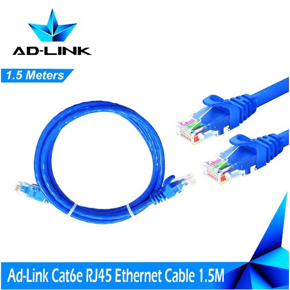 Ad-Link CAT6e 1.5m Gigabit RJ45 Ethernet Network LAN Cable CCA Blue up ...