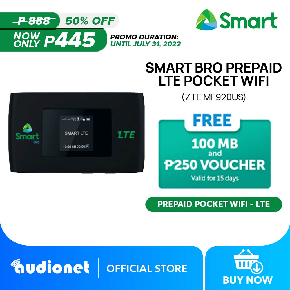 Smart Bro Prepaid LTE Pocket WiFi (ZTE MF920US) | Shopee Philippines