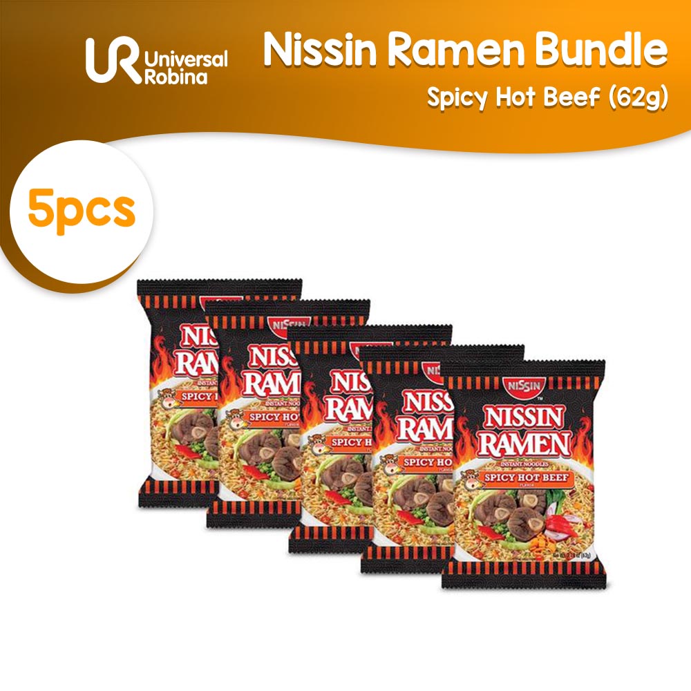 5 x Nissin Ramen Spicy Hot Beef (62g) | Shopee Philippines