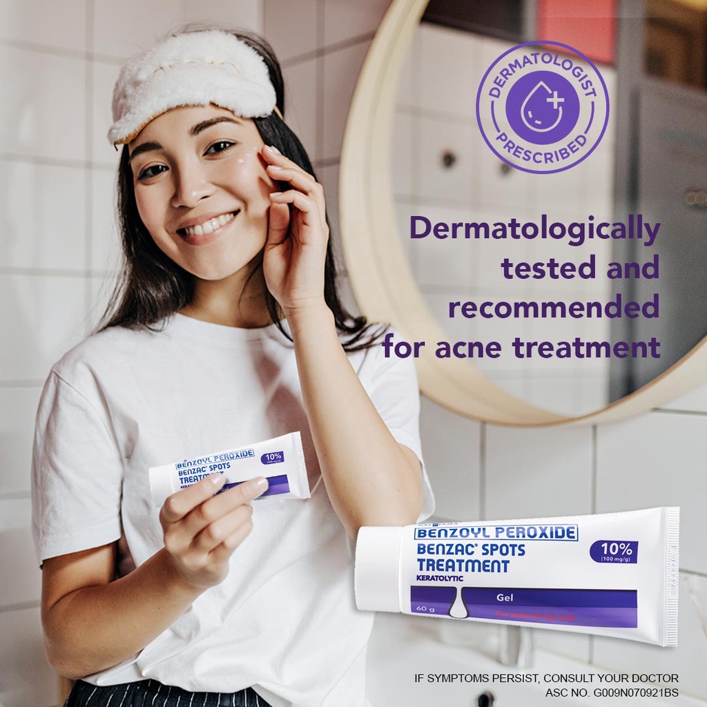 Benzac Benzoyl Peroxide Spots Treatment Gel 10% 60gm [Anti-Acne ...