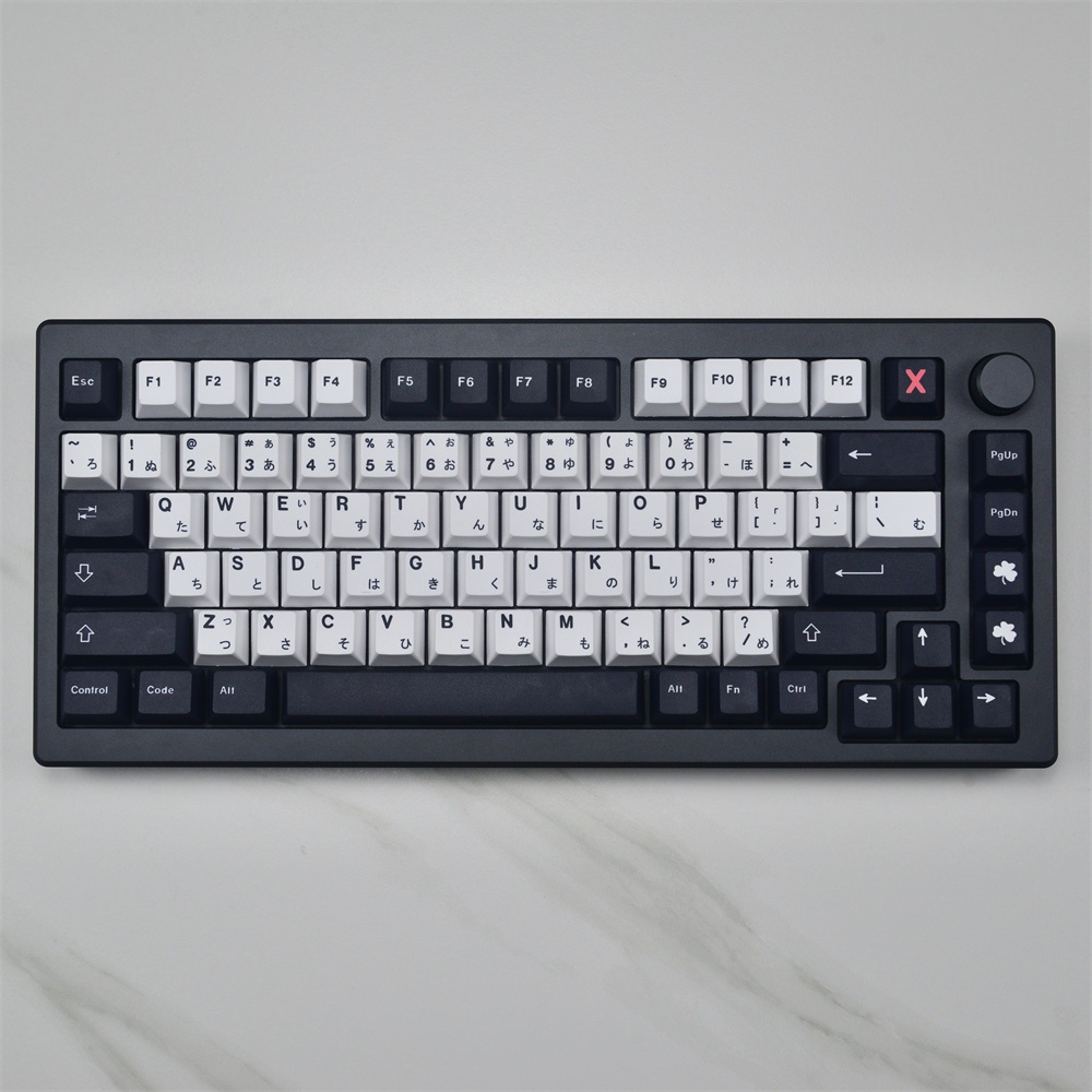 129 Keys GMK Minimal Black White Japanese Keycaps Cherry Profile PBT ...