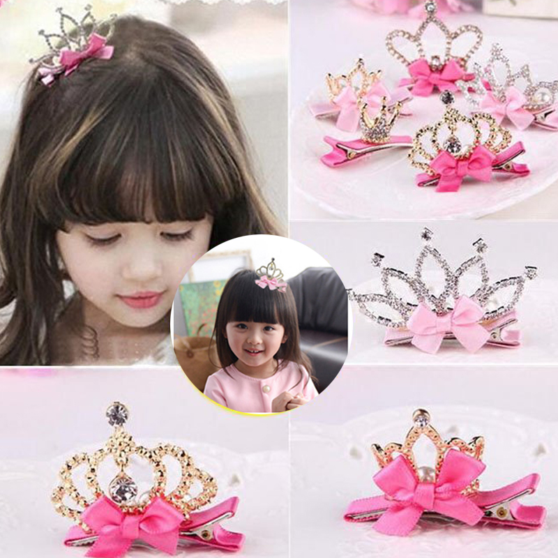 COD Ready Stock Baby Girls Hairpins children's diamond-inlaid princess ...