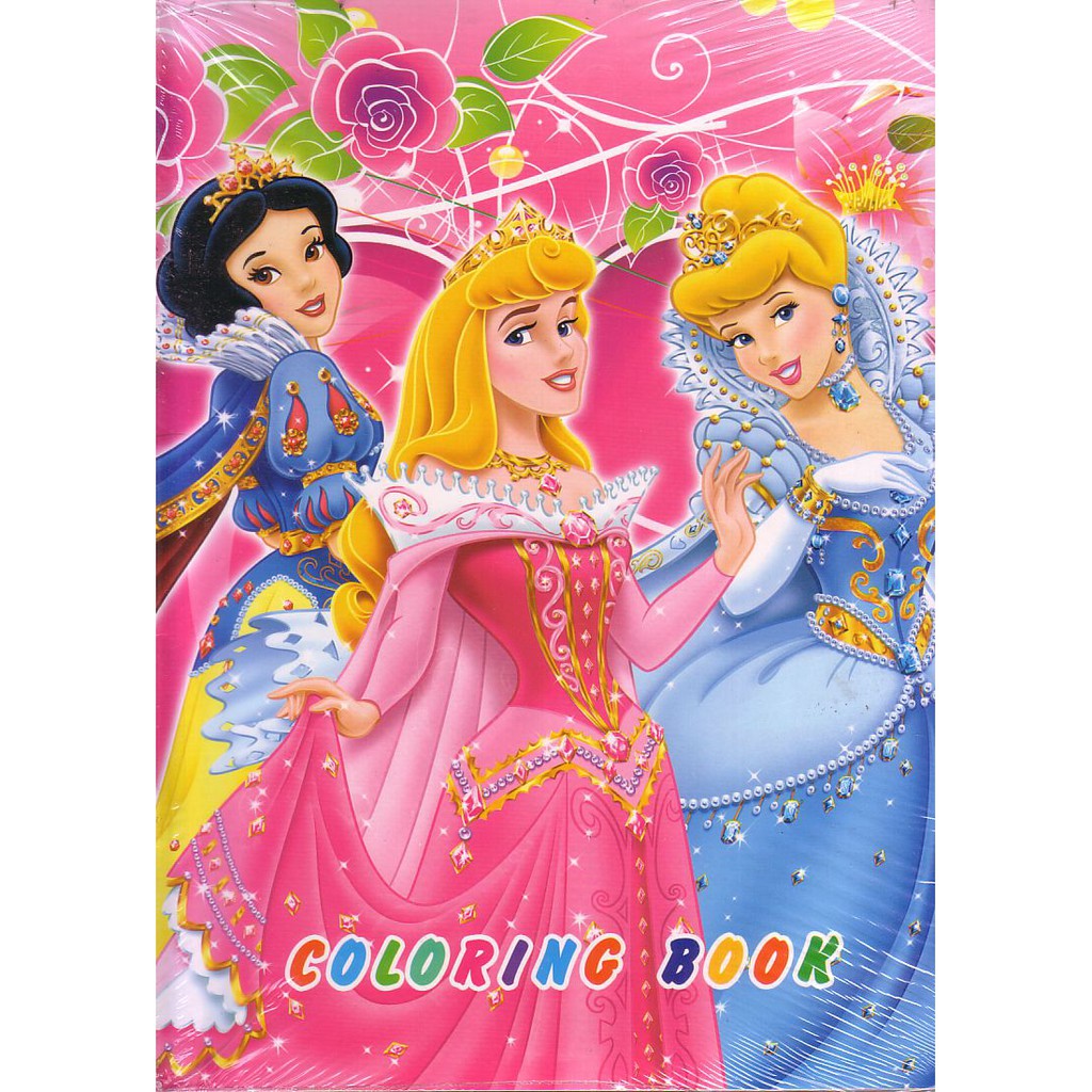 COLORING BOOK With Sticker ( Princess Design #GS-A005 ) | Shopee ...