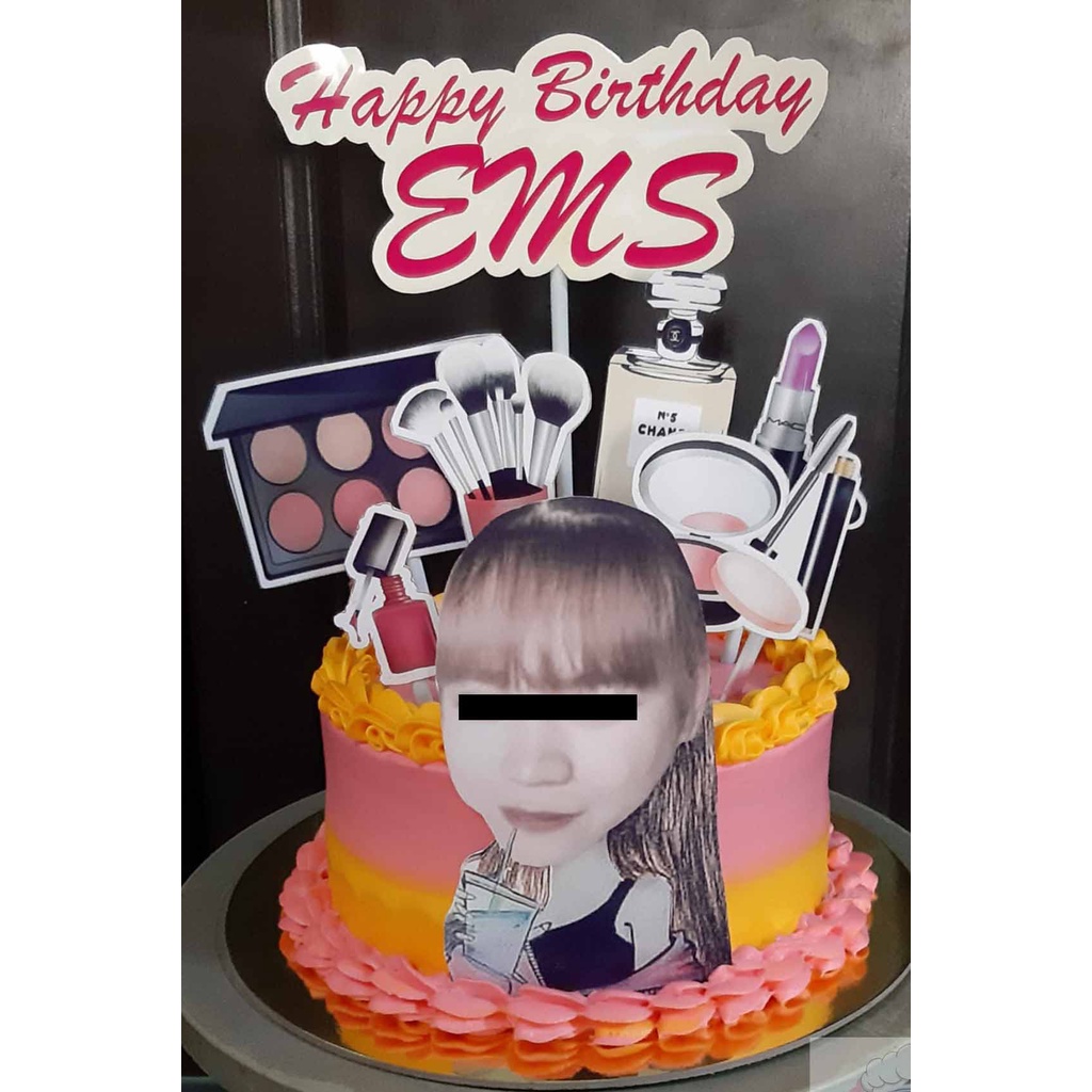 Make up Theme Cake Topper Customized | Shopee Philippines