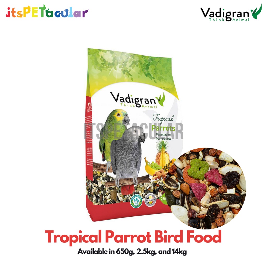 Vadigran Parrot Tropical Bird Food (650g / 2.5kg) | Shopee Philippines