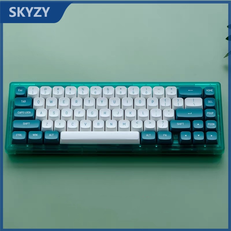 148 Keys White Green Keycaps CSA Profile PBT Double Shot Mechanical ...
