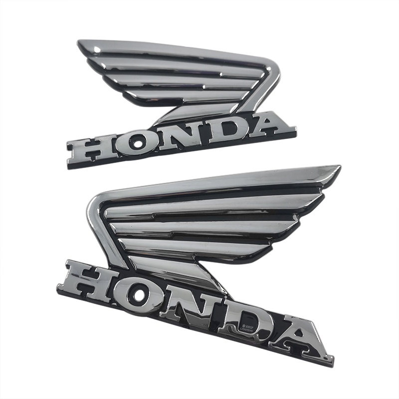 2 x ABS Left and Right HONDA Wings Logo Motor Decorative Emblem Badge ...