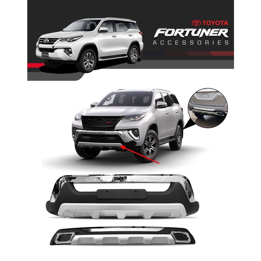 Toyota Fortuner 2016-2020 Front and rear Bumper Nudge Bar Protector ...