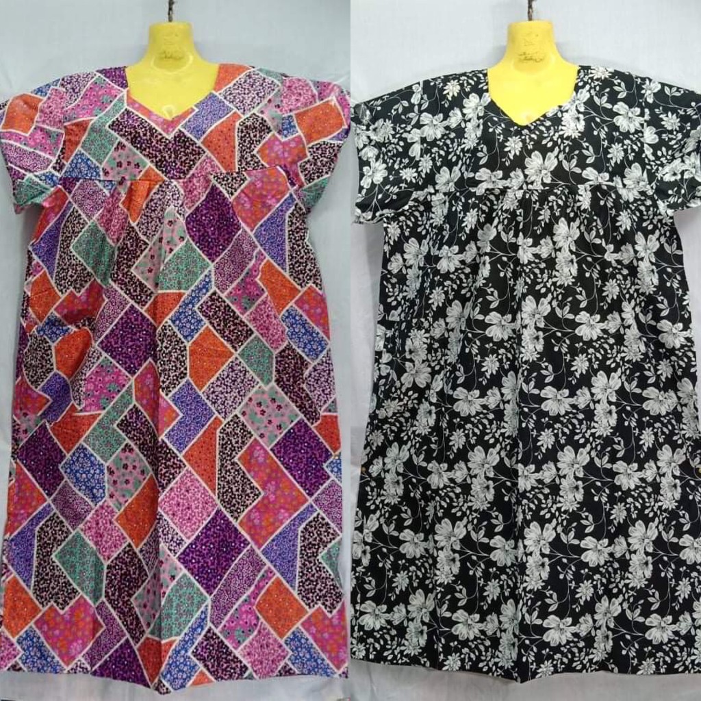 3XL Korean Cotton Duster Dress Pambahay Pantulog Daster | Shopee ...