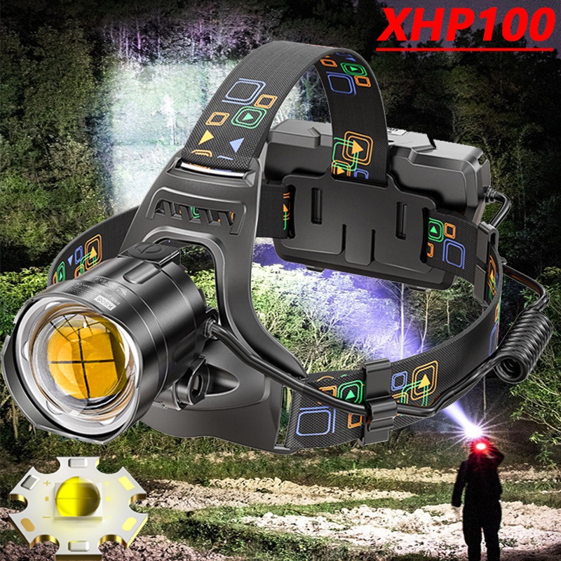 XHP100 Powerful Led Headlight USB Rechargeable XHP90.2 Headlamp ...