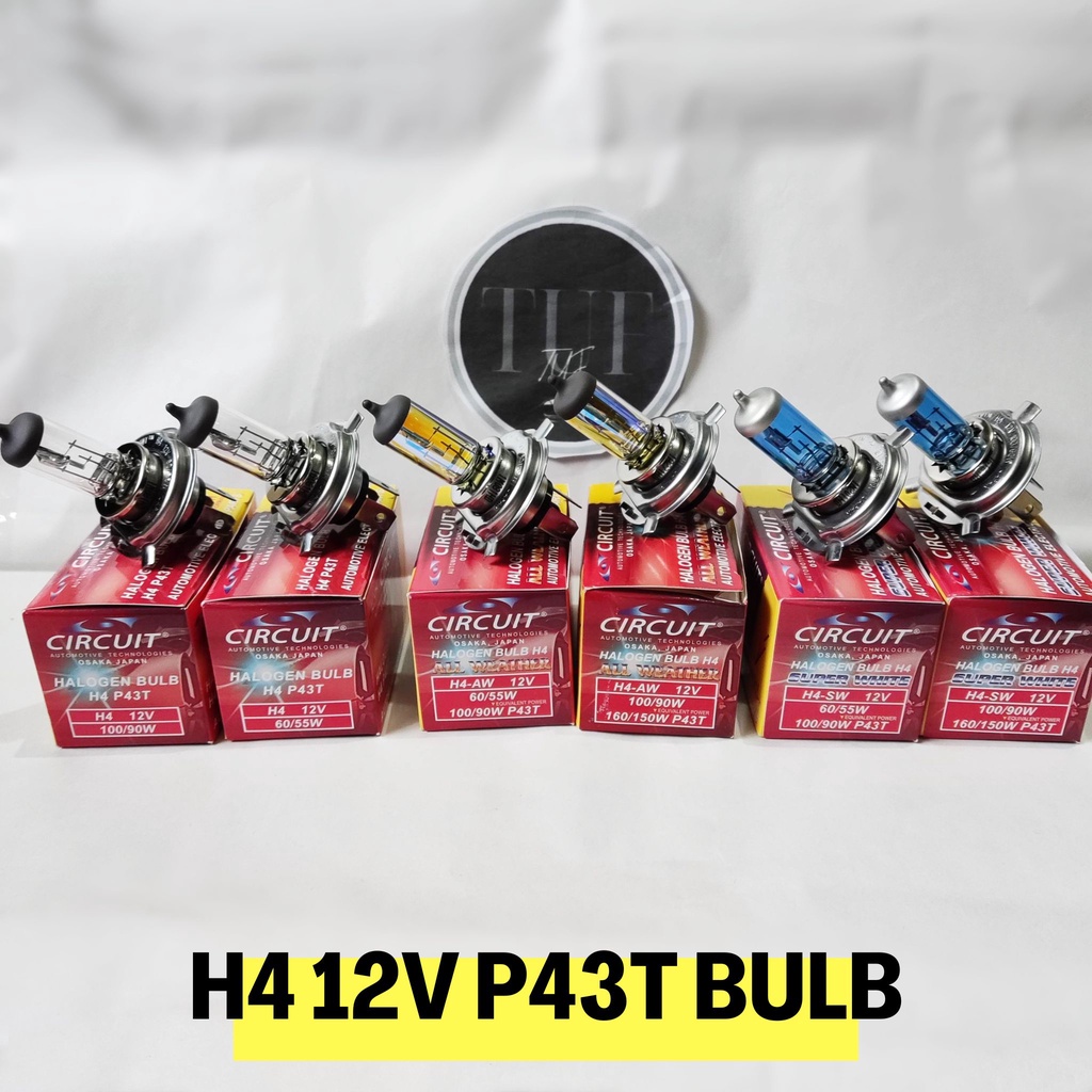 CIRCUIT H4 12V BULB P43T HALOGEN BULB (SOLD PER PC) | Shopee Philippines
