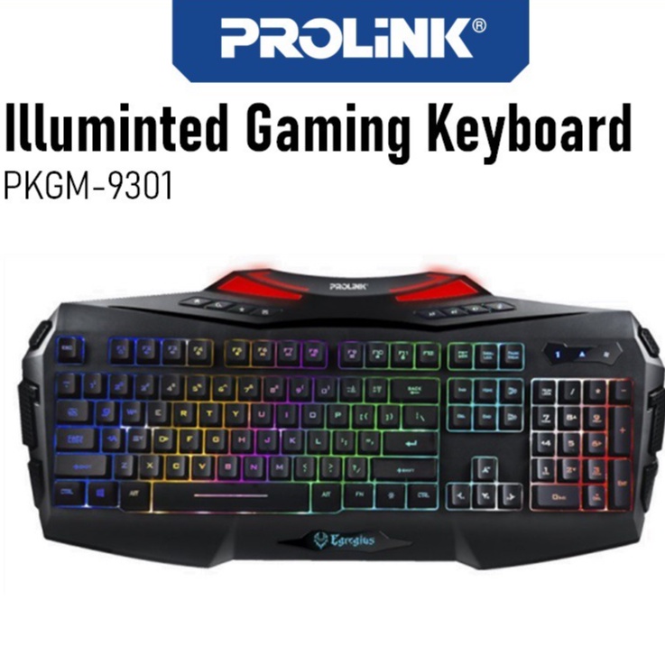 Prolink EGREGIUS PKGM-9301 Illuminated Multimedia Gaming Keyboard ...