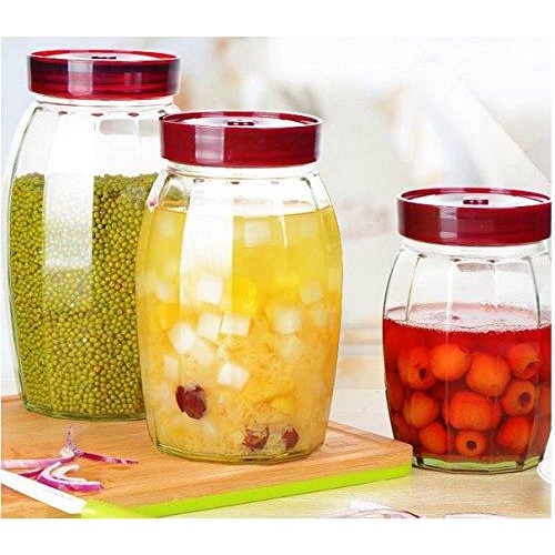 DELISOGA Deli Glassware Clear Glass Jar with Lid 500ml-1200ml | Shopee ...