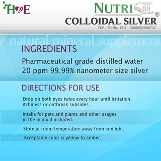 Nano Silver NutriSil (Ionic) | Shopee Philippines