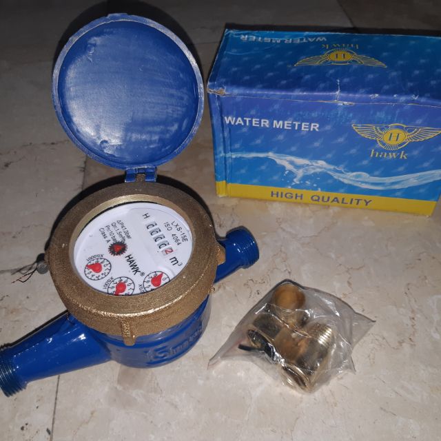 Water Meter Heavy Duty with Coupling Metal Watermeter Hawk Vorsc Metal ...