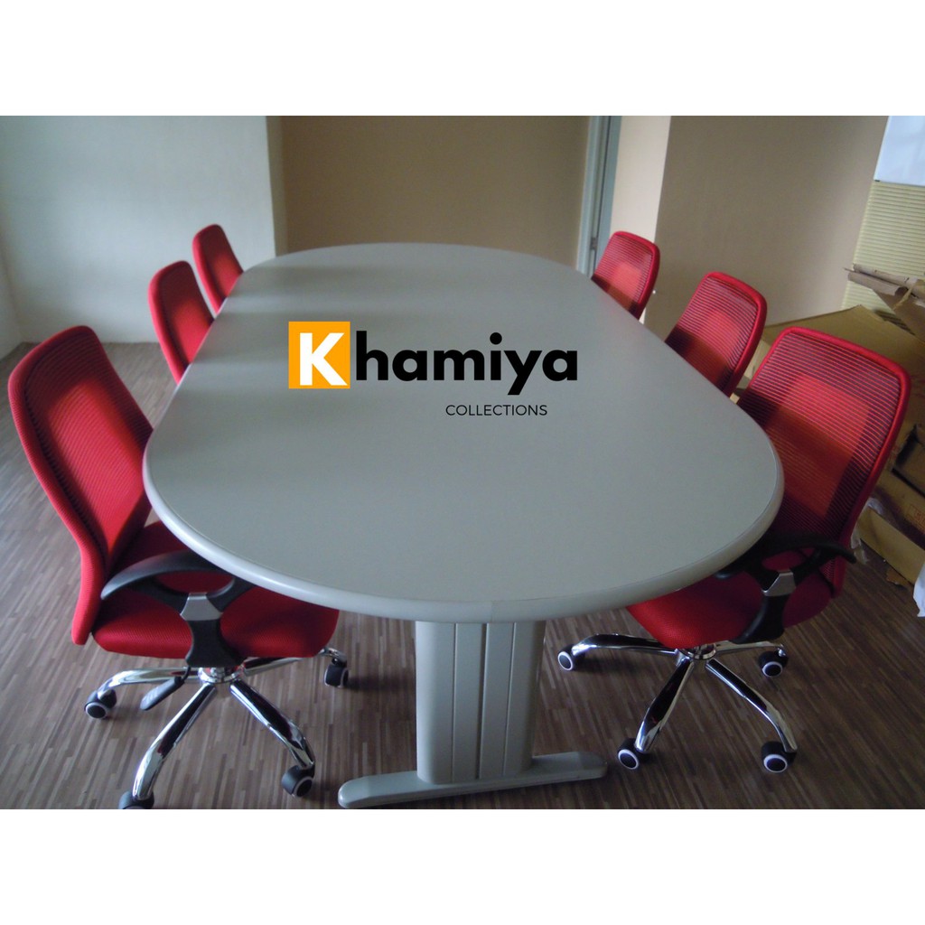 8-10 Seater Oval Conference Table Light Gray, Boardroom / Meeting ...