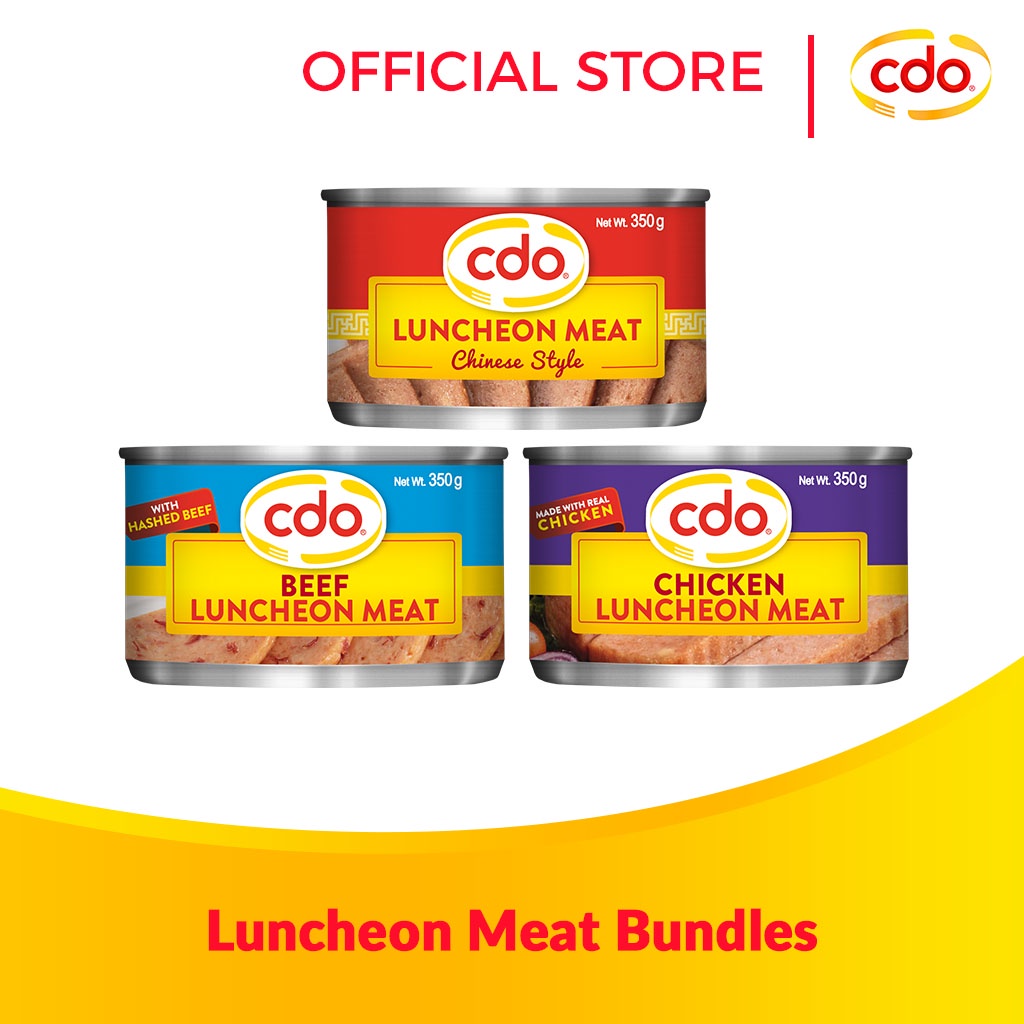 CDO Luncheon Meat Bundles (Beef Luncheon 350g + Chicken Luncheon 350g ...