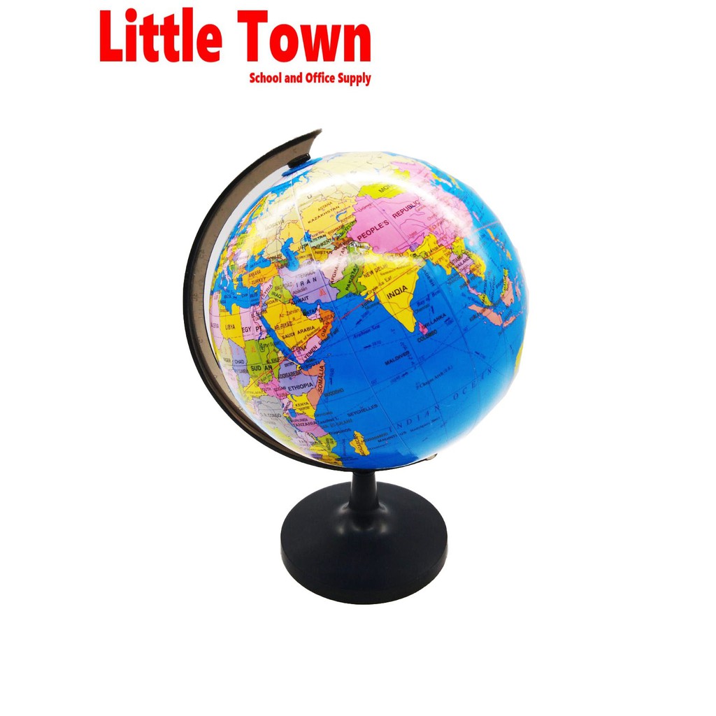 World Map Globe Rotating Map Educational Learning Geography 21.4 CM ...