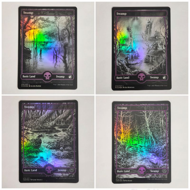 MTG Card Foil SWAMP Basic Land Innistrad VOW MID Magic the Gathering ...