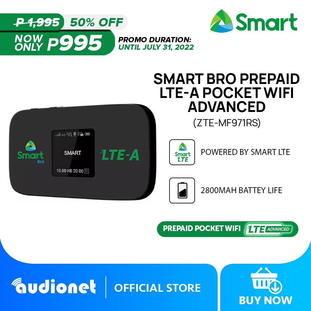 SMART Bro Prepaid LTE-A Pocket WiFi Advanced (ZTE-MF971RS) | Shopee Philippines