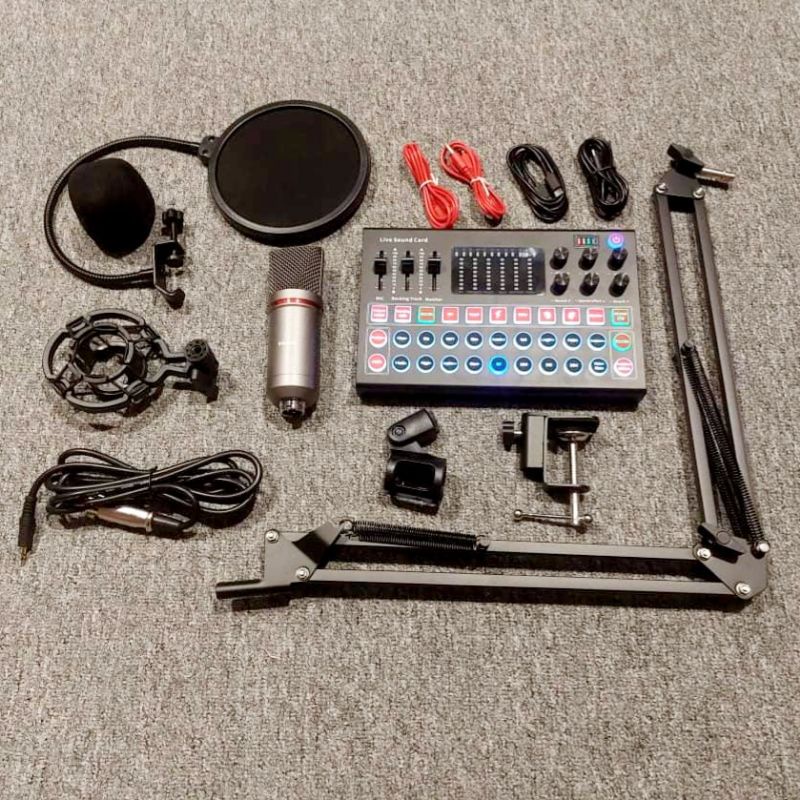M9 Soundcard with BM800 Condenser Mic | Shopee Philippines