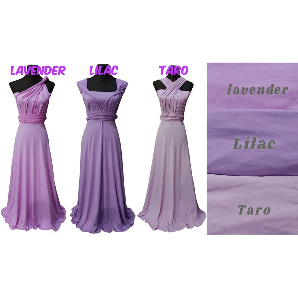 Doncher12 Infinity Dress Lavender Lilac Taro floor length with tube ...