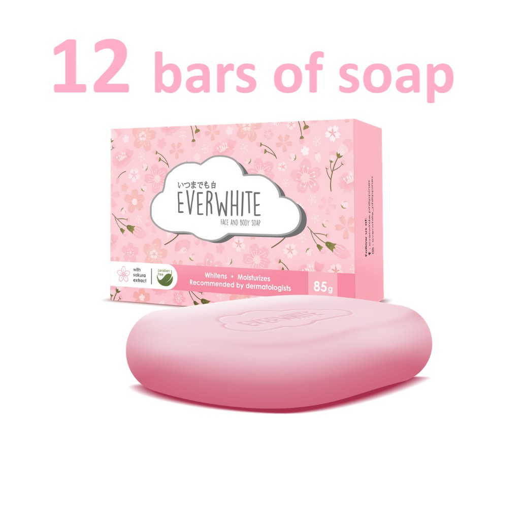 Everwhite face and body soap - Pack of 12 | Shopee Philippines