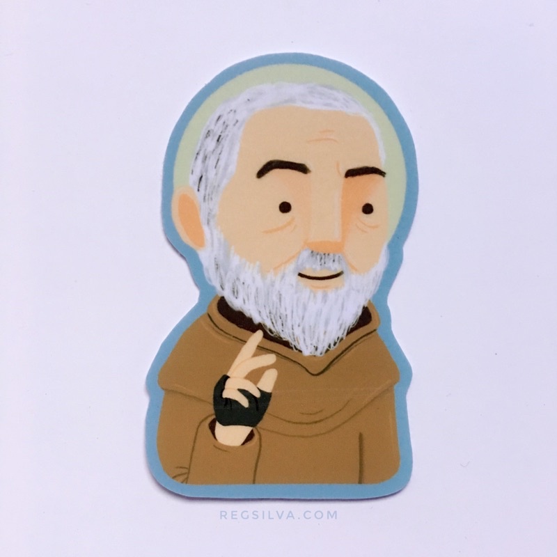 Padre Pio Waterproof Vinyl Sticker | Shopee Philippines
