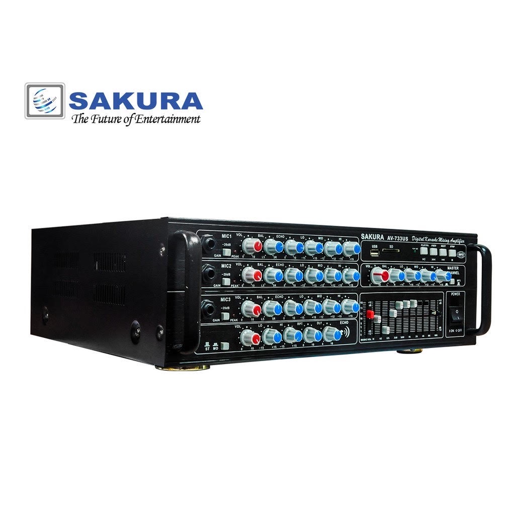 Sakura AV-733US Professional Karaoke 450W Amplifier With Bluetooth Or Music Videoke | Shopee ...