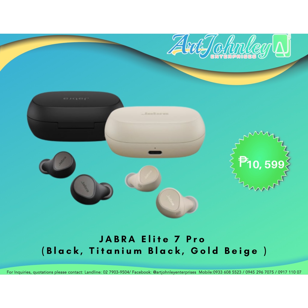 Jabra Elite 7 Pro Black Titanium Black Gold Beige Shopee Philippines