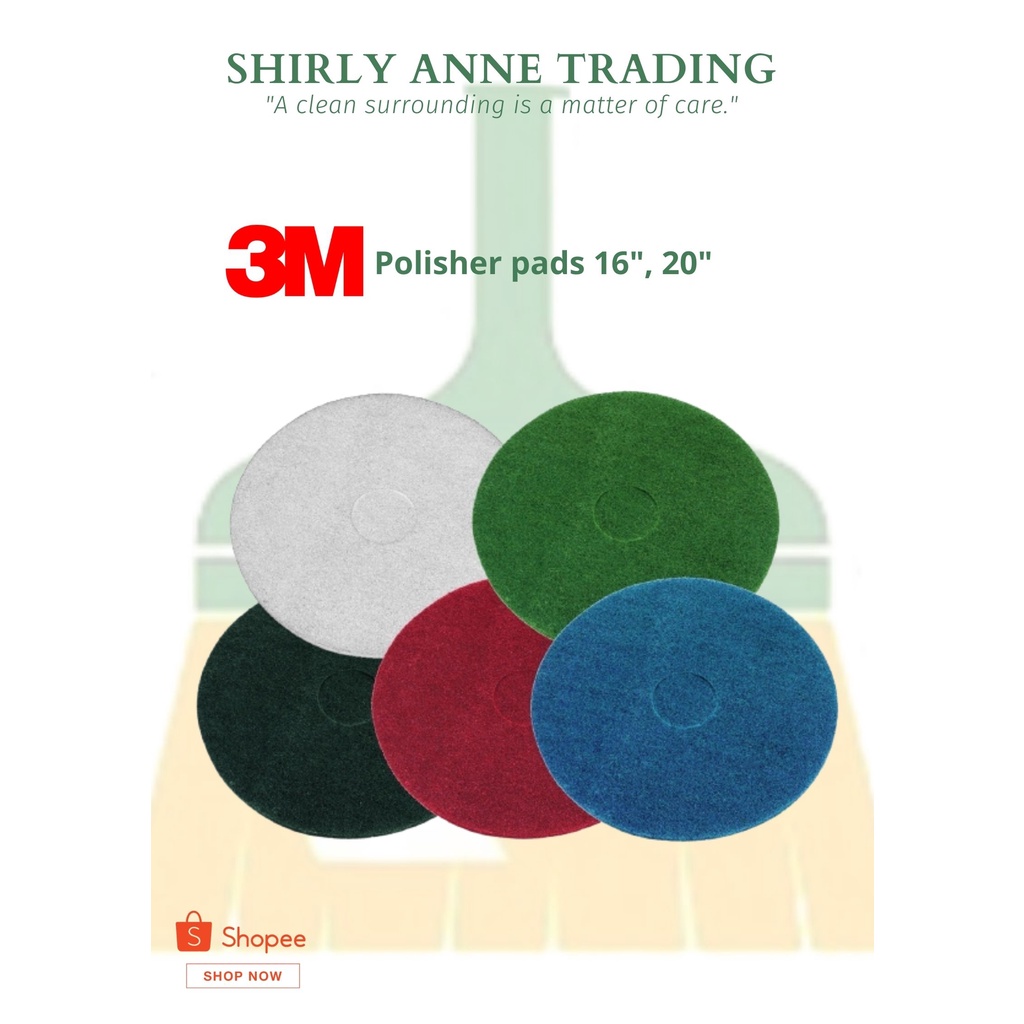 White Polishing Pads 16" & 20" 3M and Local (Floor Polishing Pads ...