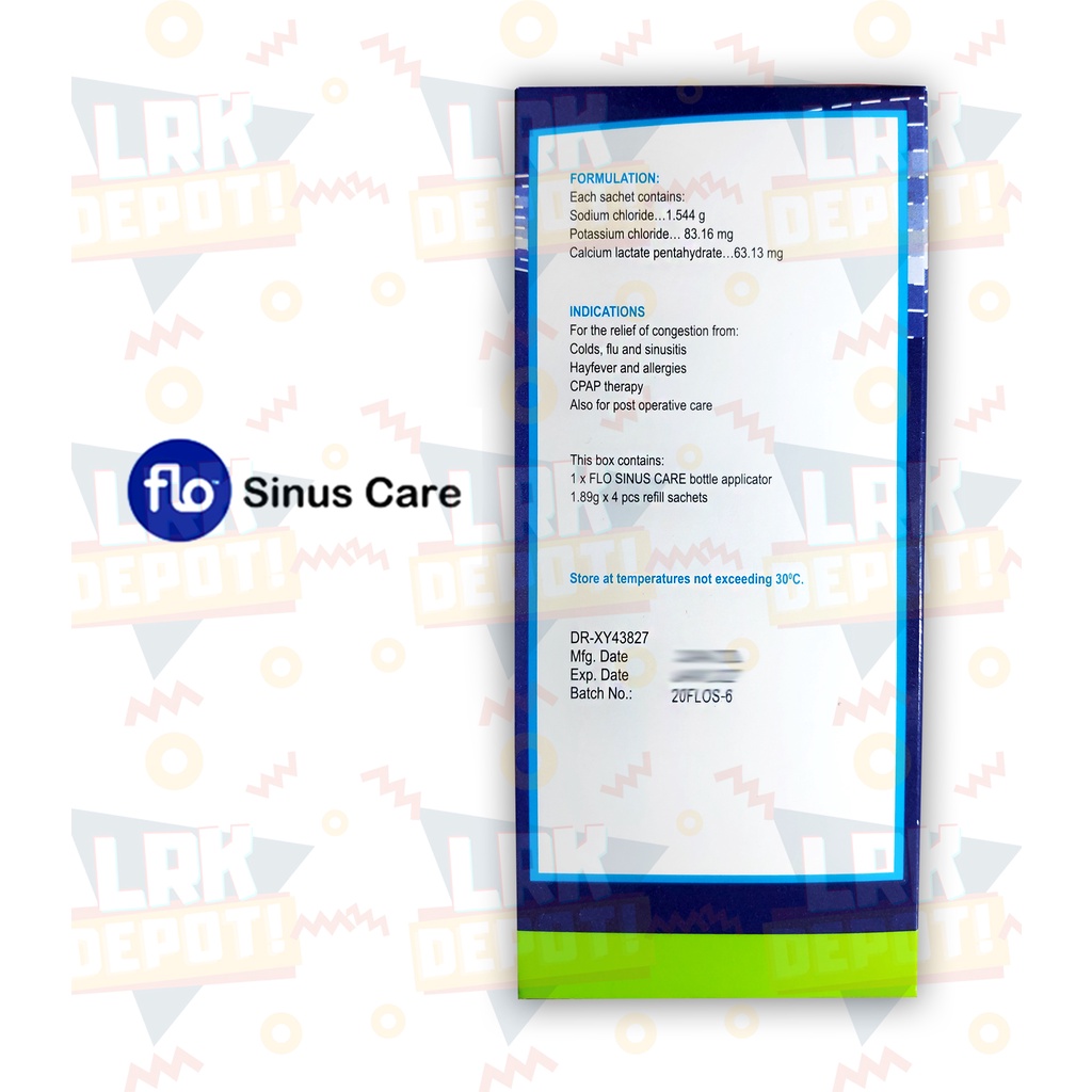 Flo Sinus Care Kit (Nasal Wash bottle / Sinus Irrigation Set) with 4 ...