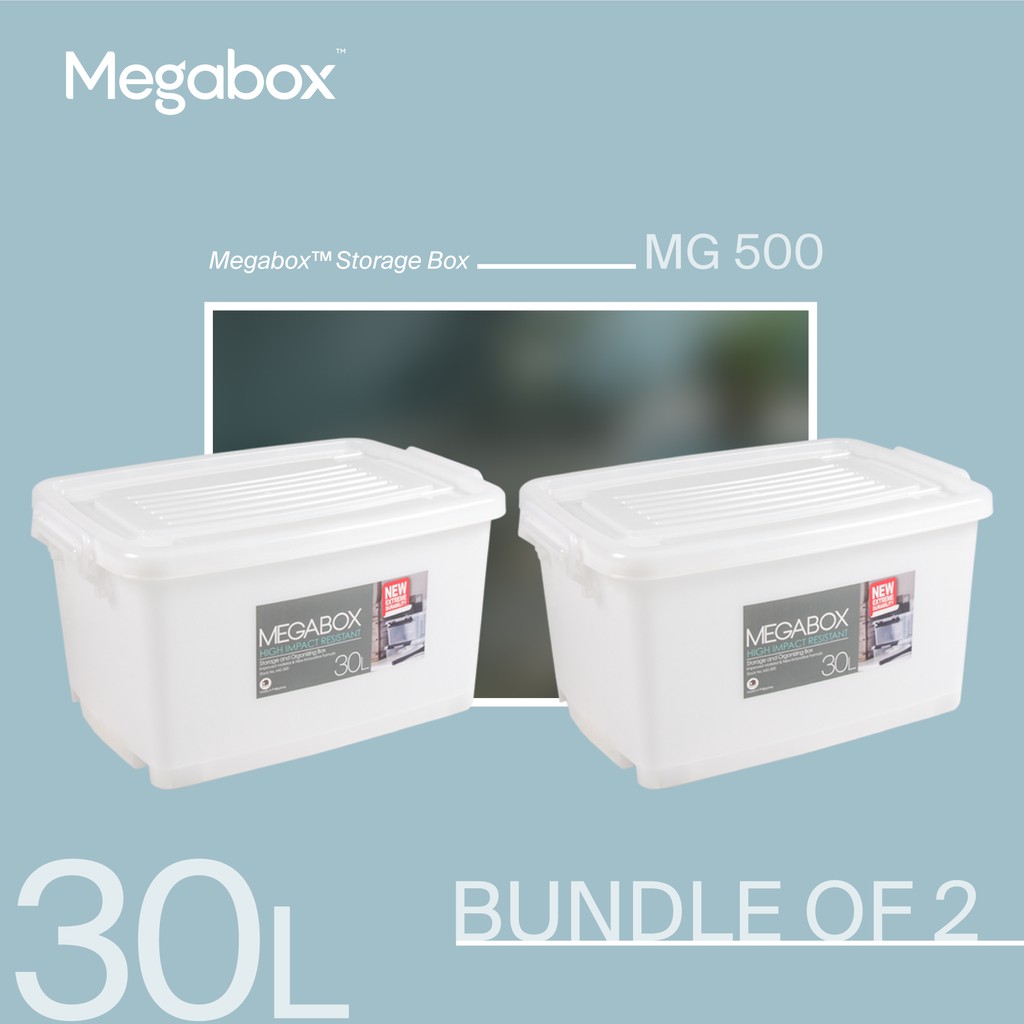 Megabox MG 500 30L Storage Box (Bundle of 2) | Shopee Philippines