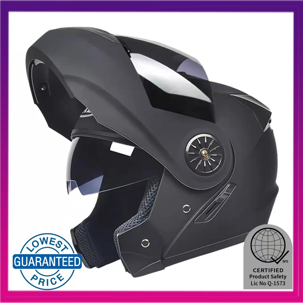 HNJ Helmets Full Face Motorcycle Helmet With Clear Visor Anti-Scratch ...