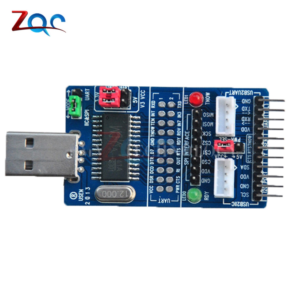 ALL IN 1 CH341A USB to SPI I2C IIC UART TTL ISP Serial Adapter Module EPP/MEM Converter For ...