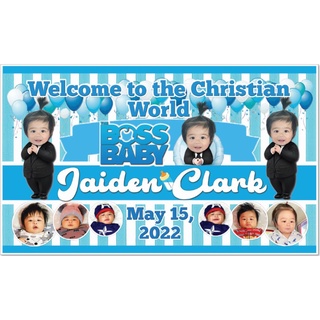 BOSS BABY | Tarpaulin I FREE LAYOUT | party decor birthday christening ...