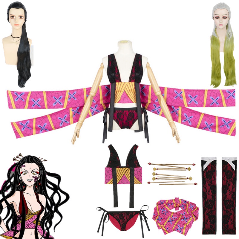 Anime Demon Slayer Kimetsu No Yaiba Daki Cosplay Costume Headwear Sexy ...