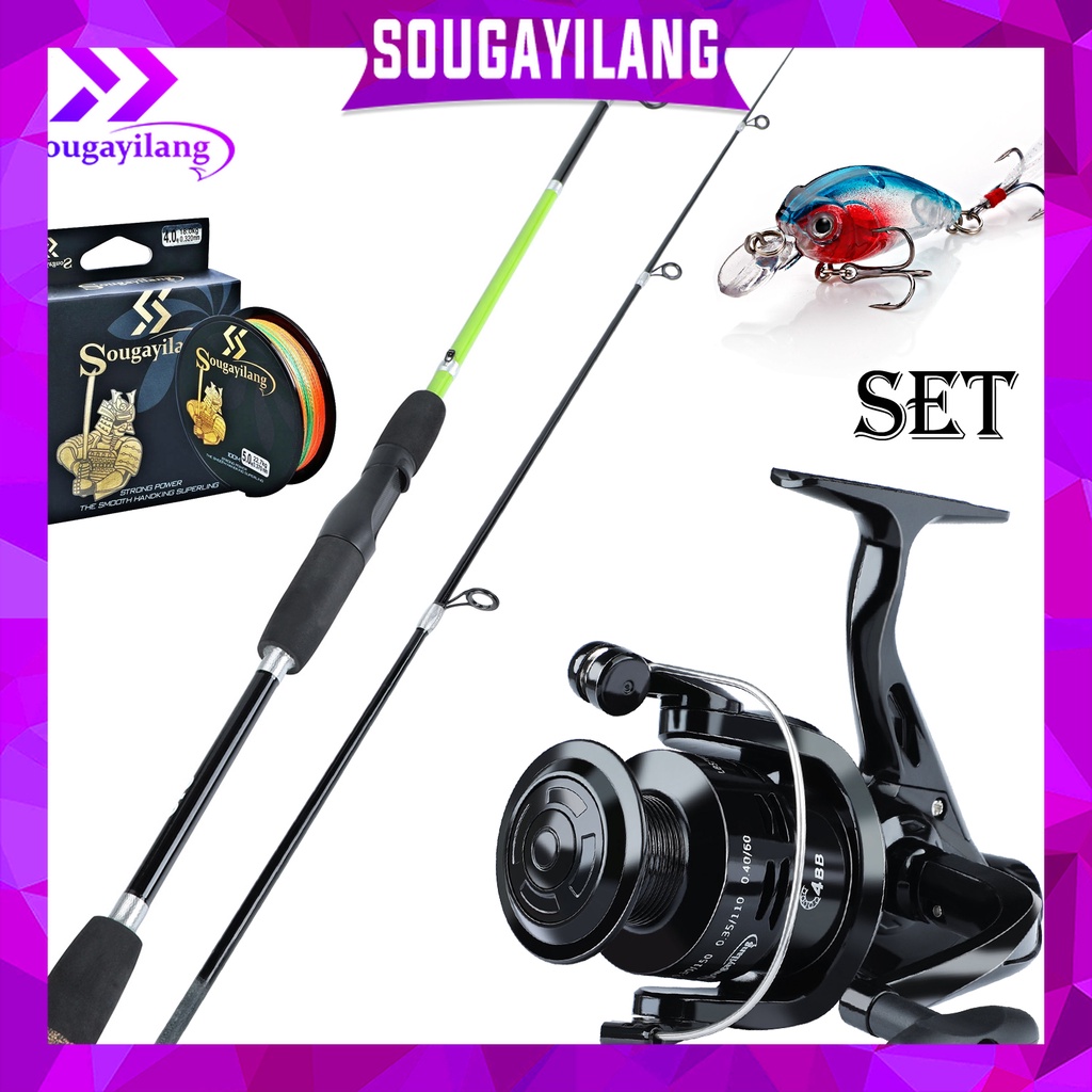 Sougayilang 1.8m Fishing Rod and Reel Set and Free Send Fihsing Line ...