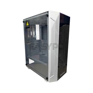 Keytech T1000 Mid Tower Gaming PC Case Black/White, T1000 Mid Tower ...