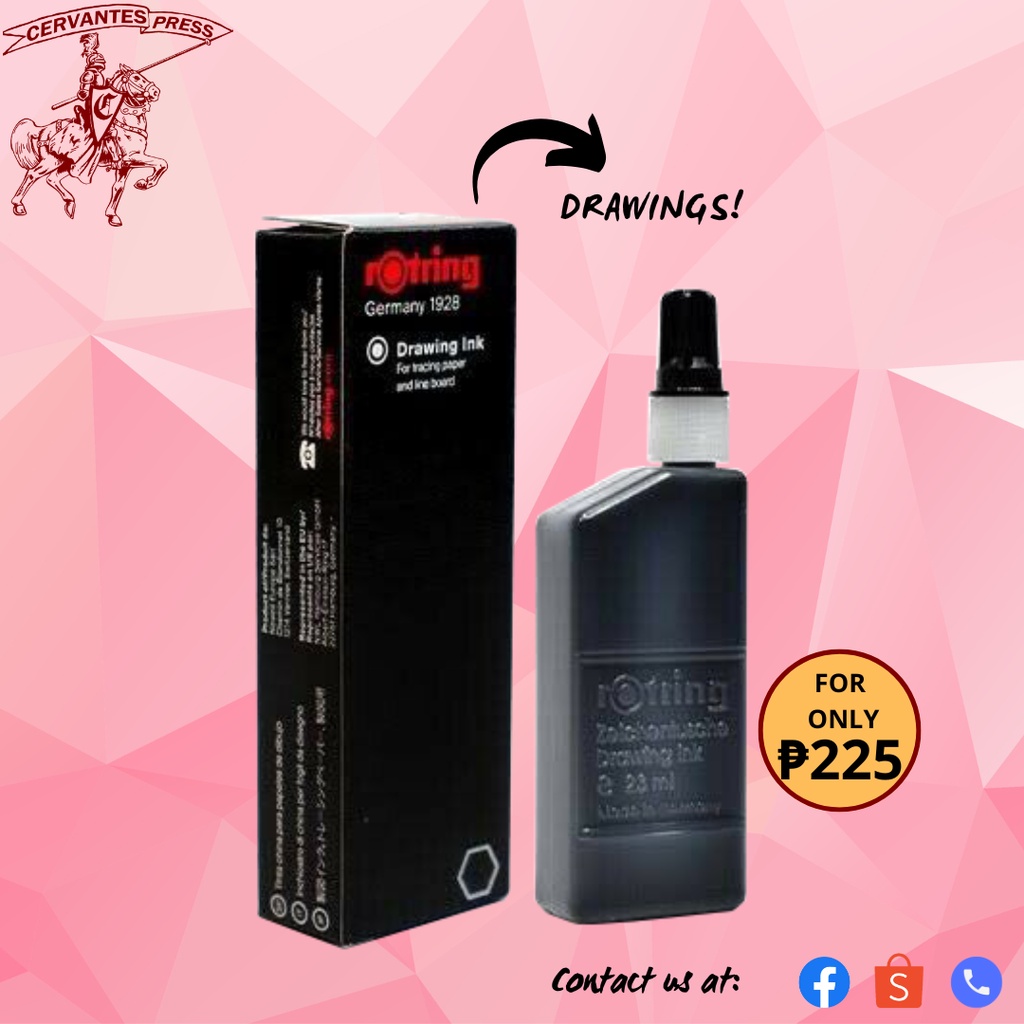 ROTRING DRAWING INK BLACK | Shopee Philippines